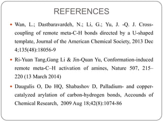 End on template method for meta C-H activation | PPT