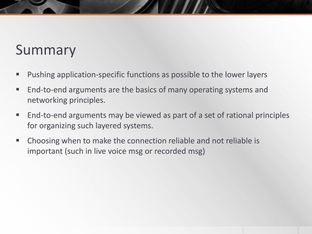 End to-end arguments in system design | PPTX | Computer Networking ...
