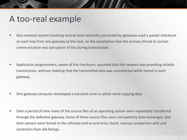End to-end arguments in system design | PPTX | Computer Networking | Computing