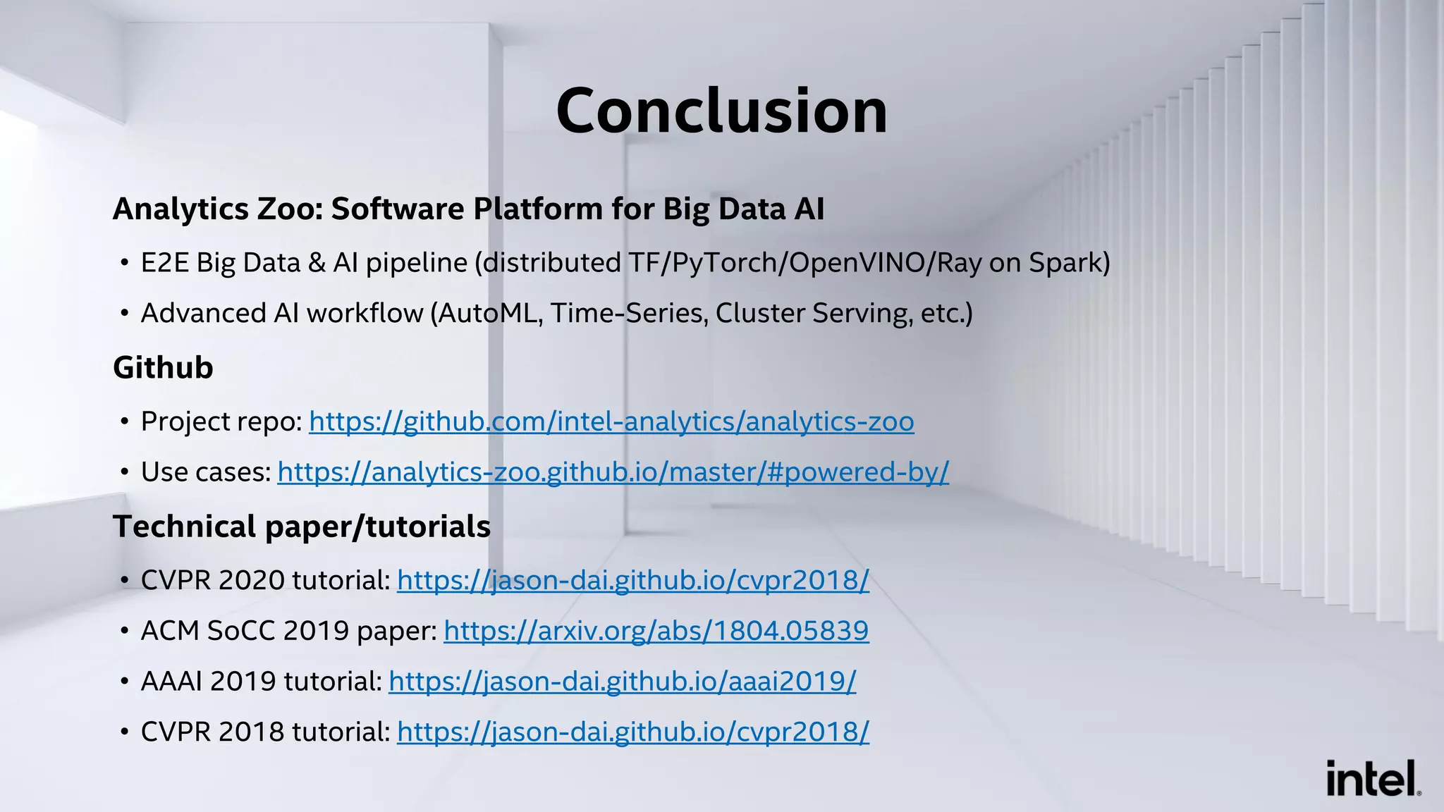 End-to-End Big Data AI with Analytics Zoo | PPT