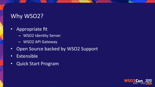 WSO2Con USA 2015: End-to-end Microservice Architecture with WSO2 Identity Server and WSO2 API ...