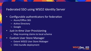 WSO2Con USA 2015: End-to-end Microservice Architecture with WSO2 Identity Server and WSO2 API ...
