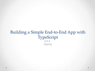 End-to-End SPA Development using TypeScript | PDF | Web Development ...