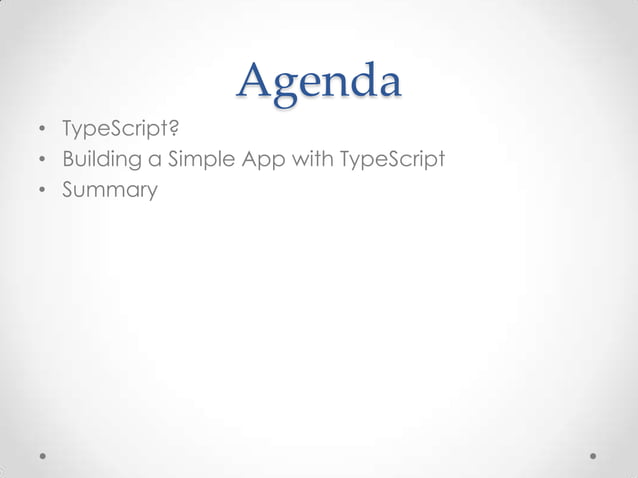 End-to-End SPA Development using TypeScript | PPT