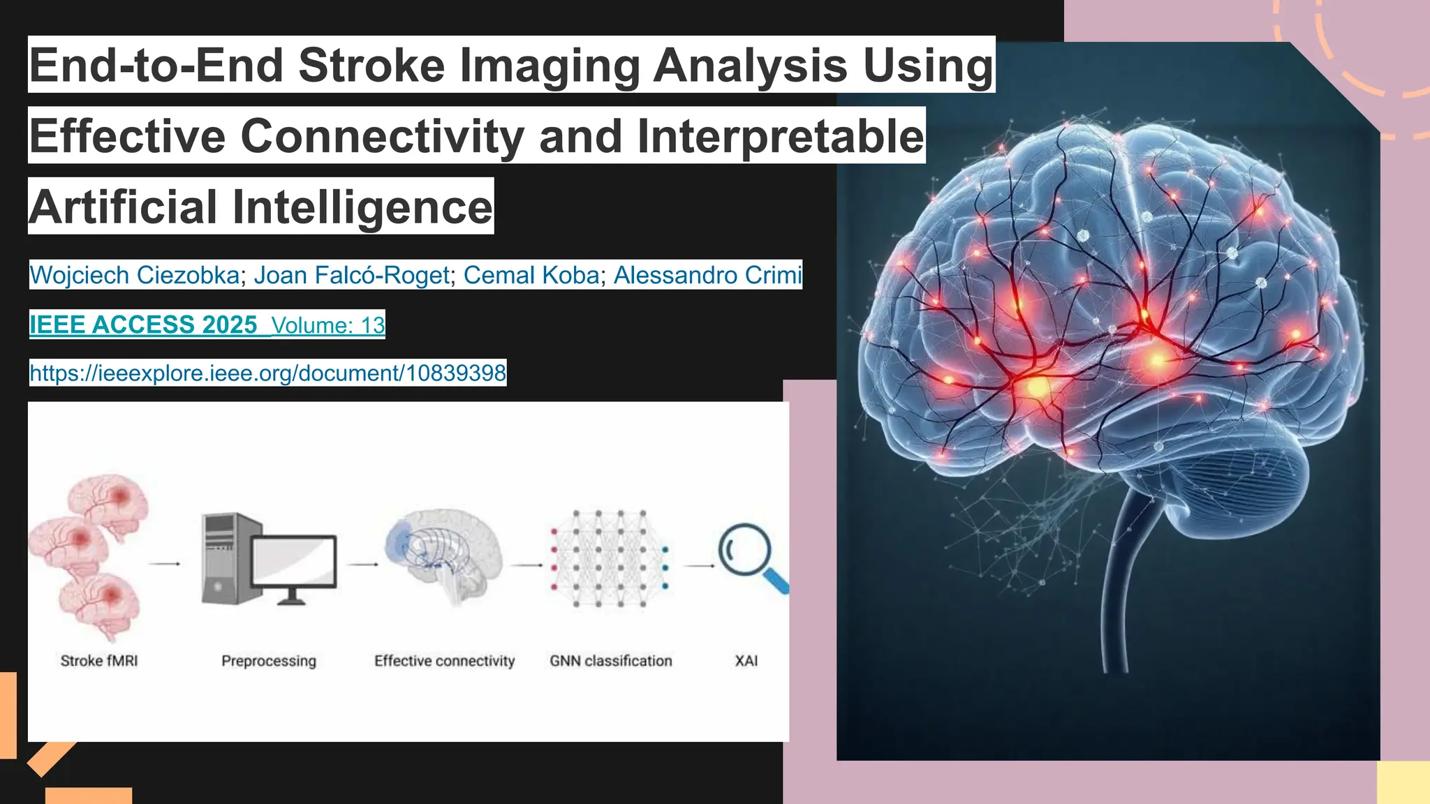 End-to-End Stroke Imaging Analysis Using Effective Connectivity and ...