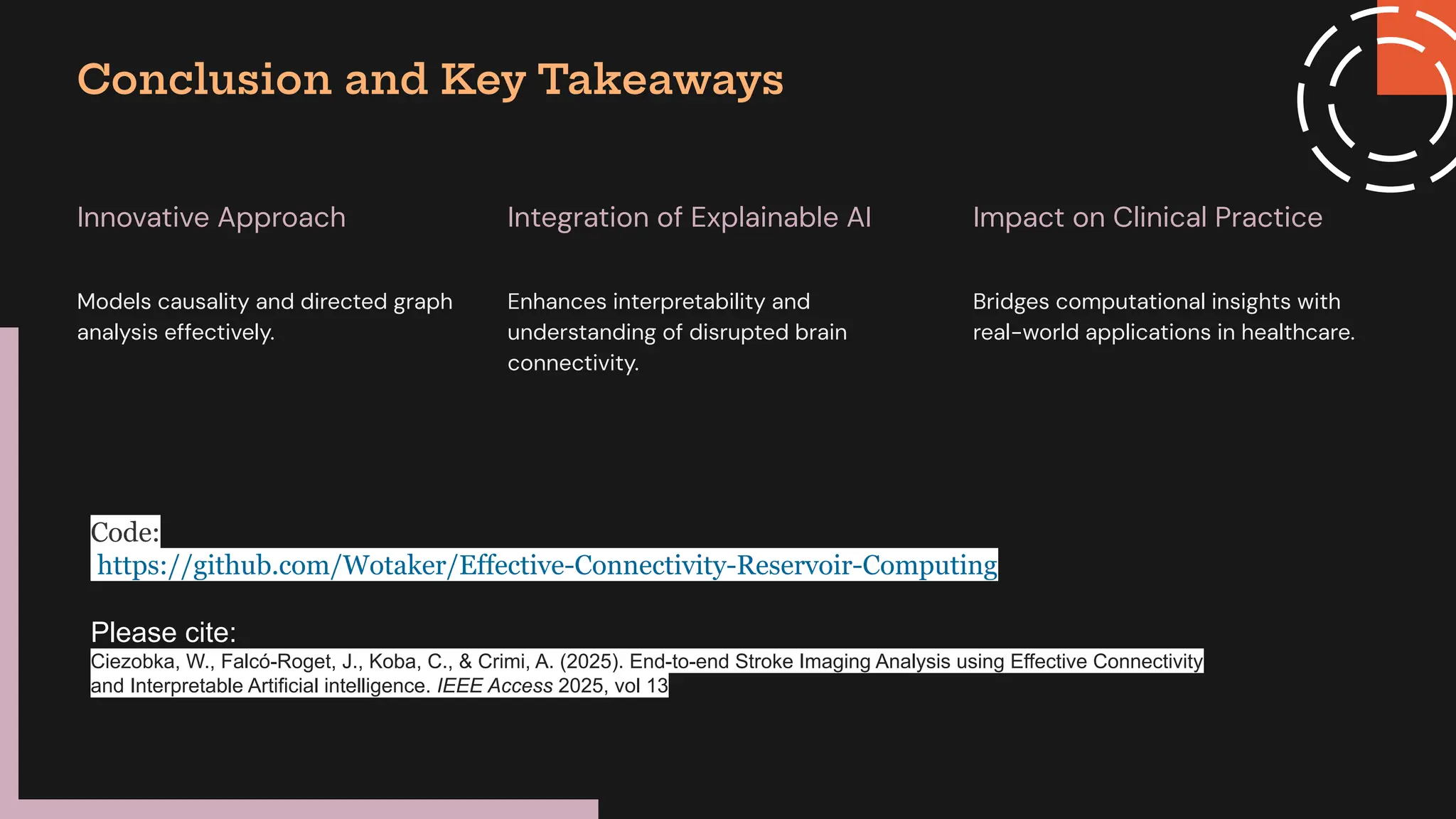 End-to-End Stroke Imaging Analysis Using Effective Connectivity and ...