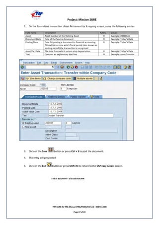 SAP FI Asset Accounting: End User Guide for Beginners | PDF