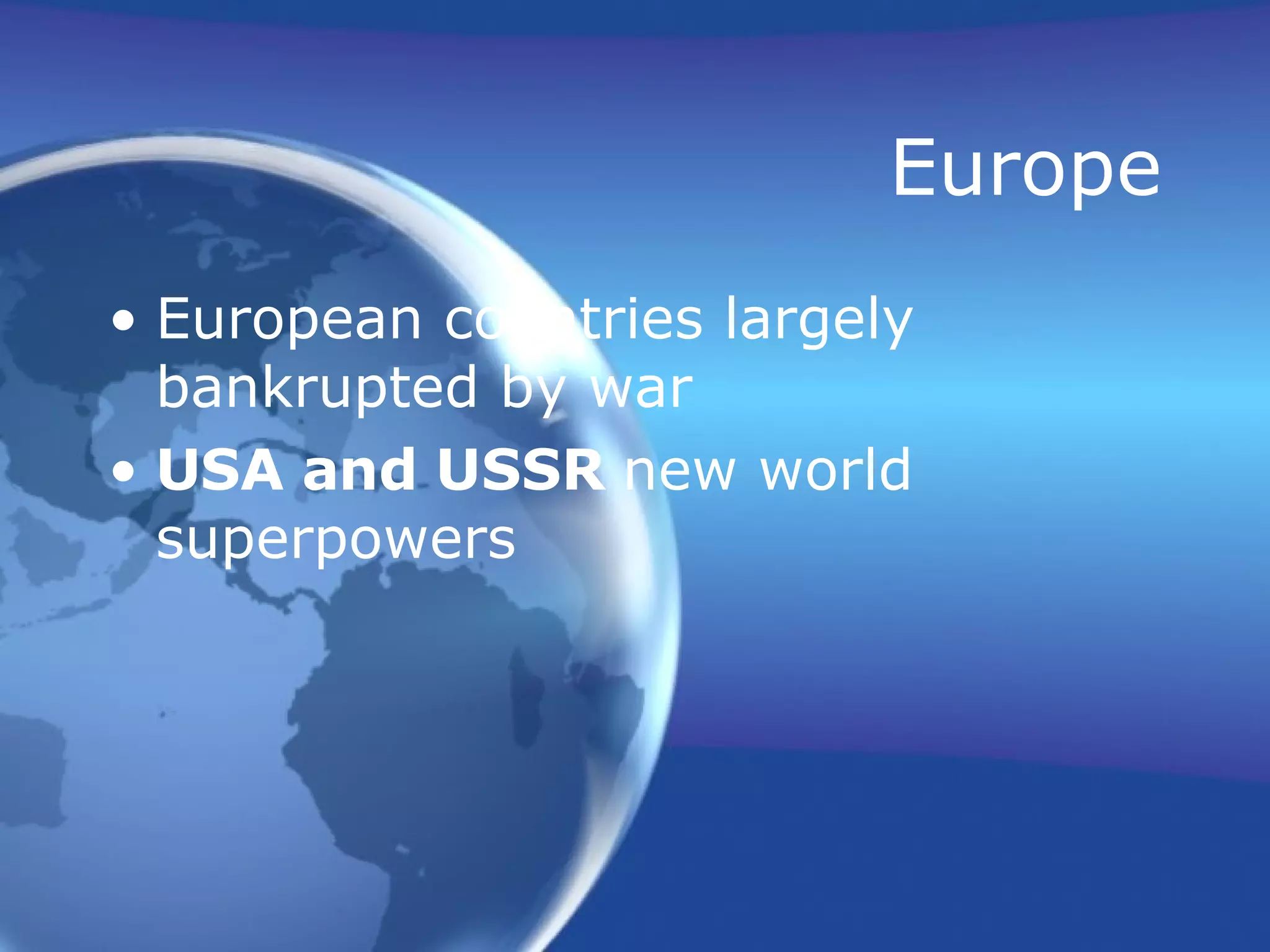 End of WWII/Cold War 2008 | PPT