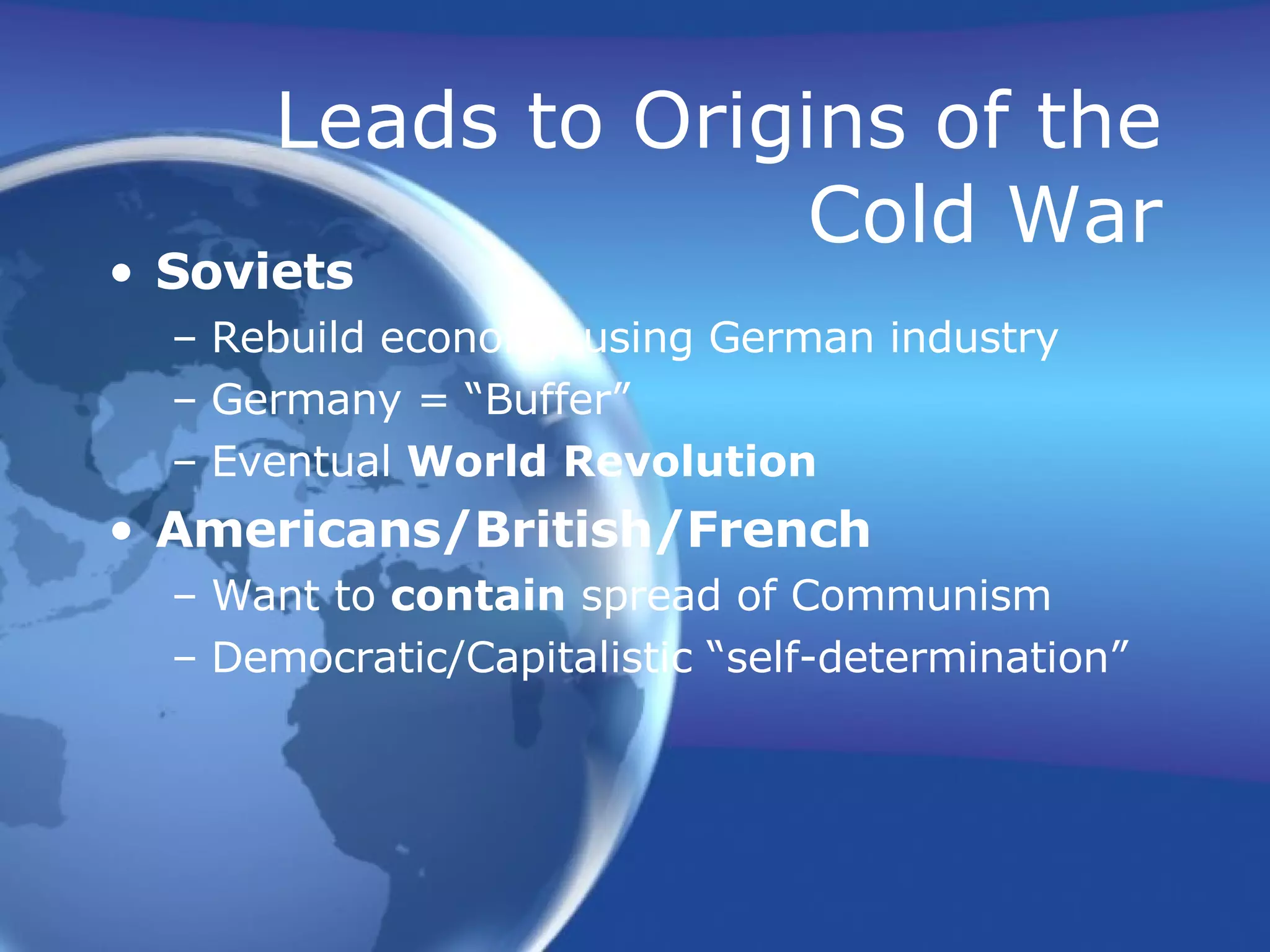End of WWII/Cold War 2008 | PPT