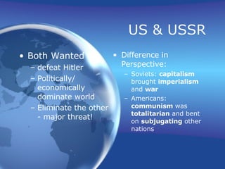 End of WWII/Cold War 2008 | PPT