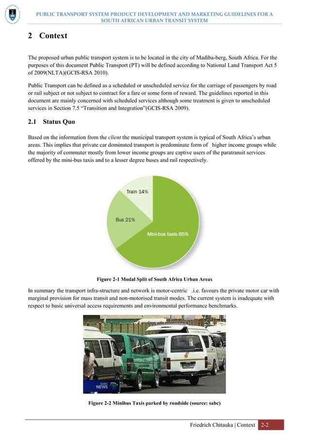 PUBLIC TRANSPORT SYSTEM PRODUCT DEVELOPMENT AND MARKETING GUIDELINES ...