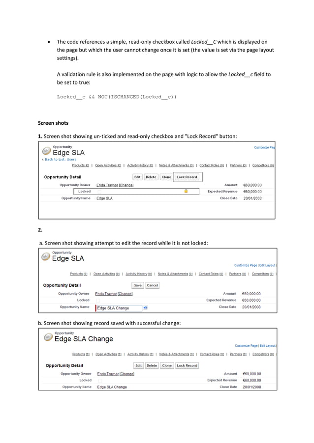 How-to Create a 'Lock' record in Salesforce | PDF