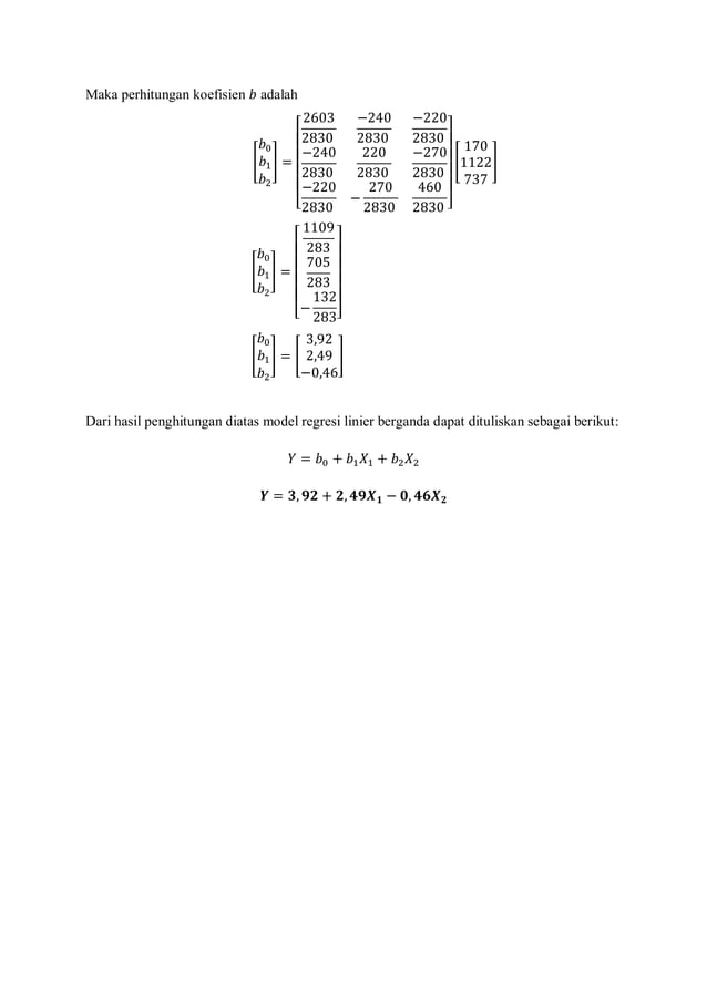 REGRESI LINIER BERGANDA | PDF