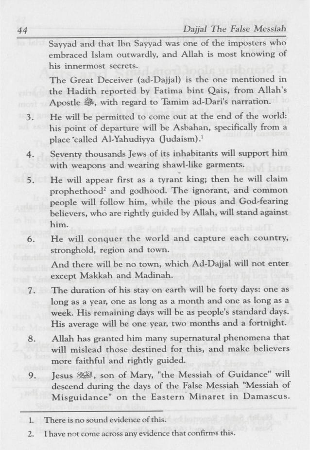 The Dajjal the False Messiah (in ISLAM) | PDF