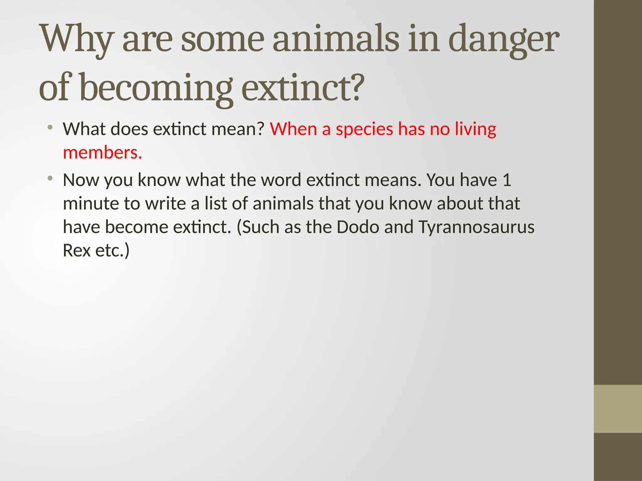 Endangered-animals and why they are endangered | PPT