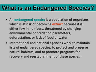 Endangered-Species (1).ppt | Zoos & Aquariums | Attractions