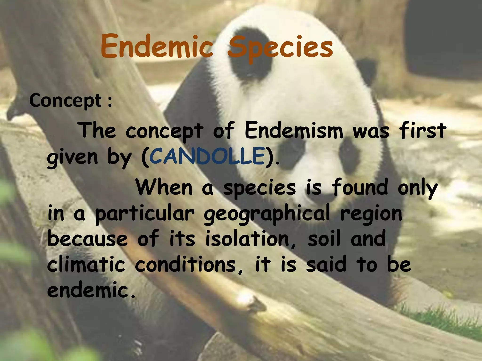 Endangered and endemic species. | PPTX