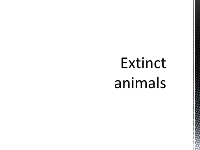 Endangered and extinct | PPT
