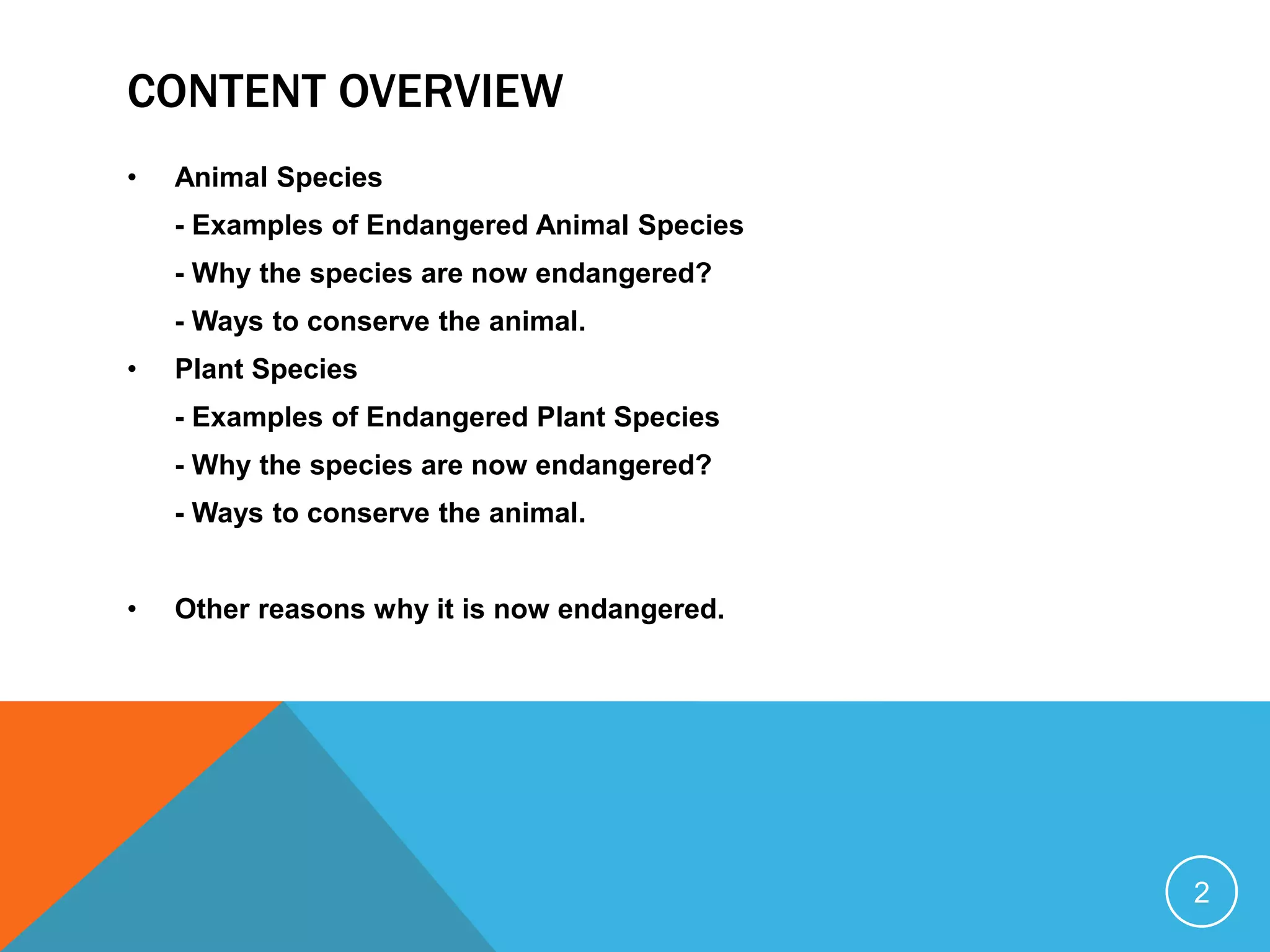 Endangered Species | PPT