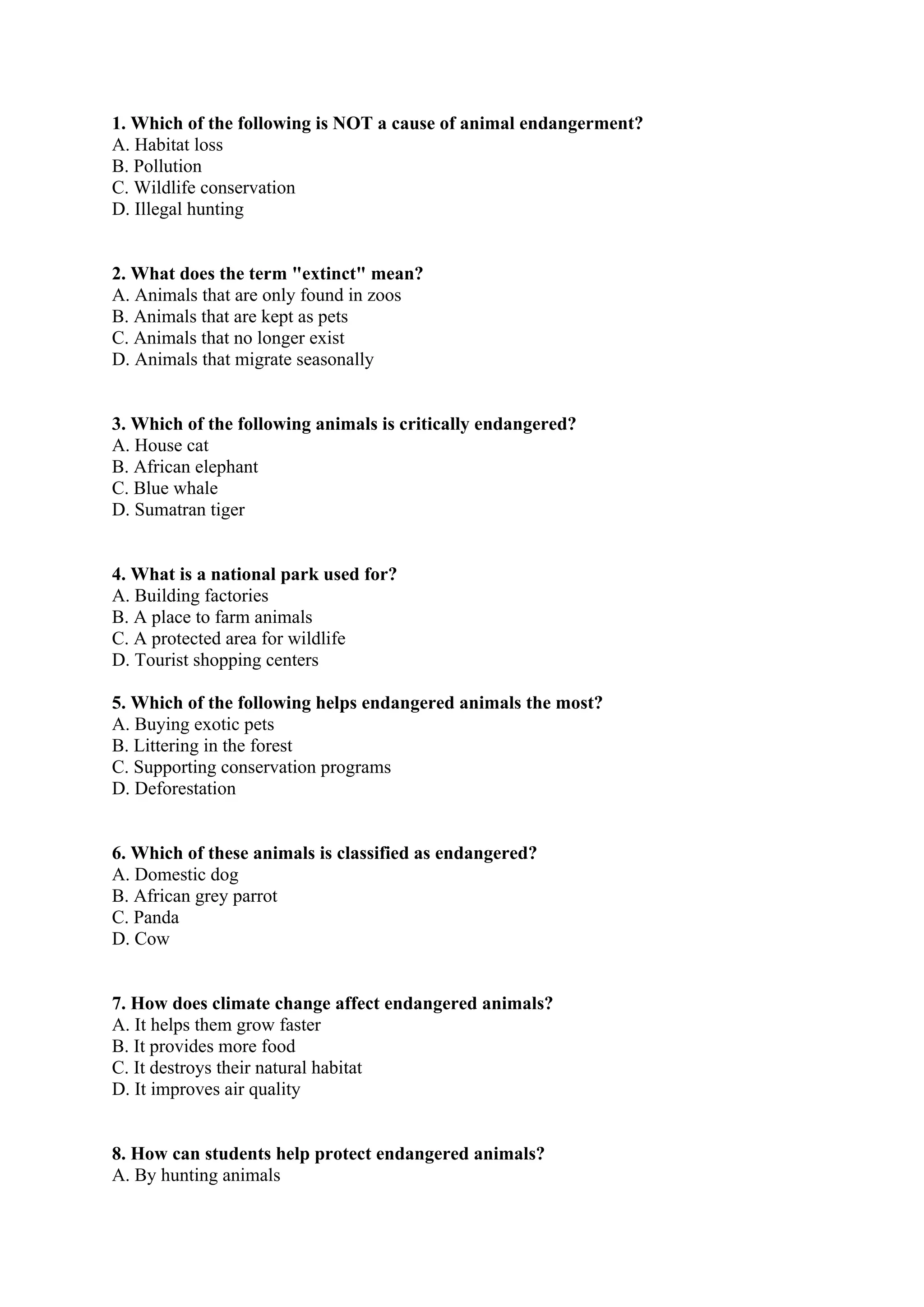 Endangered animals (Set of Questions).docx