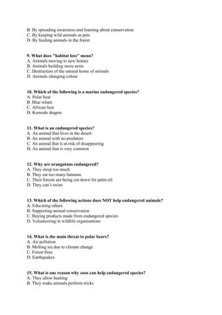 Endangered animals (Set of Questions).docx