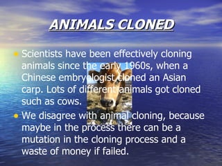 Endangered cloning | PPT