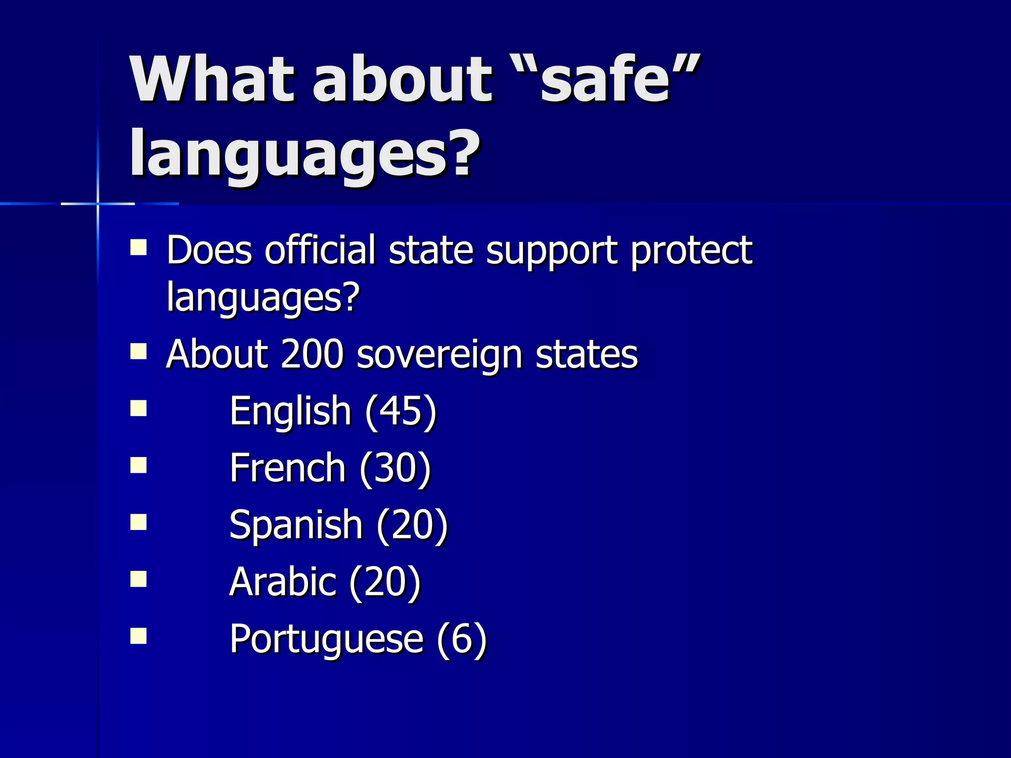 Endangered languages | PPT