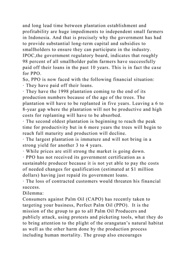 Endangered Orangutans and the Palm Oil IndustryProject Purpose.docx