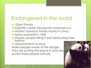 Endangered species | PPT