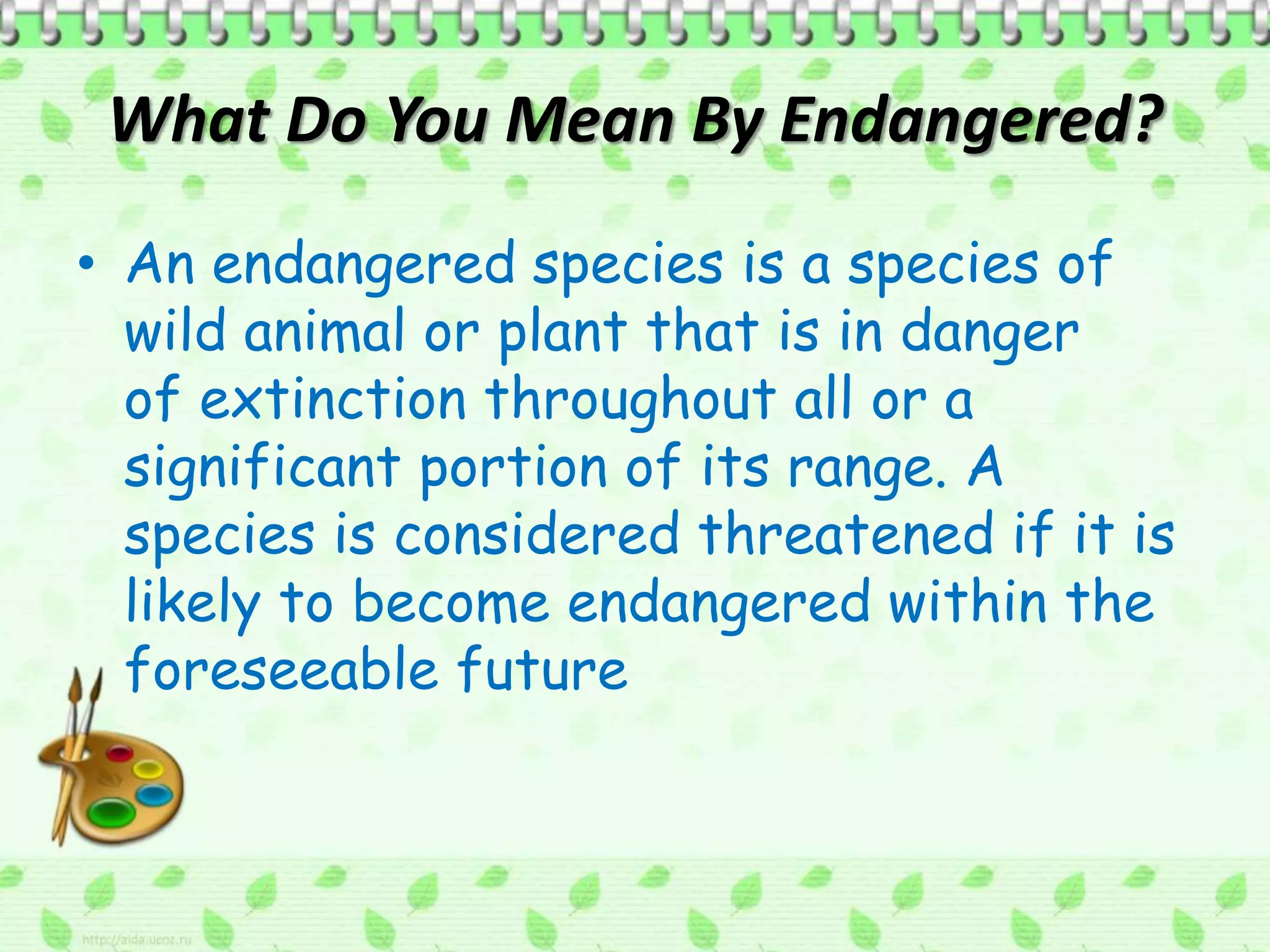 Endangered species | PPTX