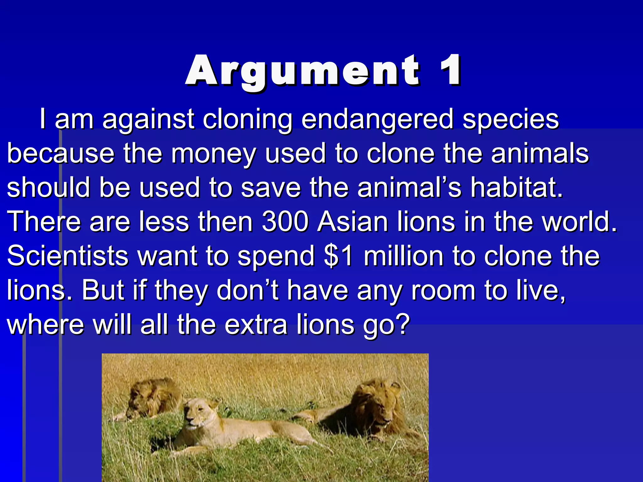 Endangered species cloning | PPT