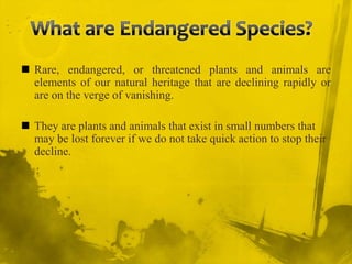Endangered species | PPTX