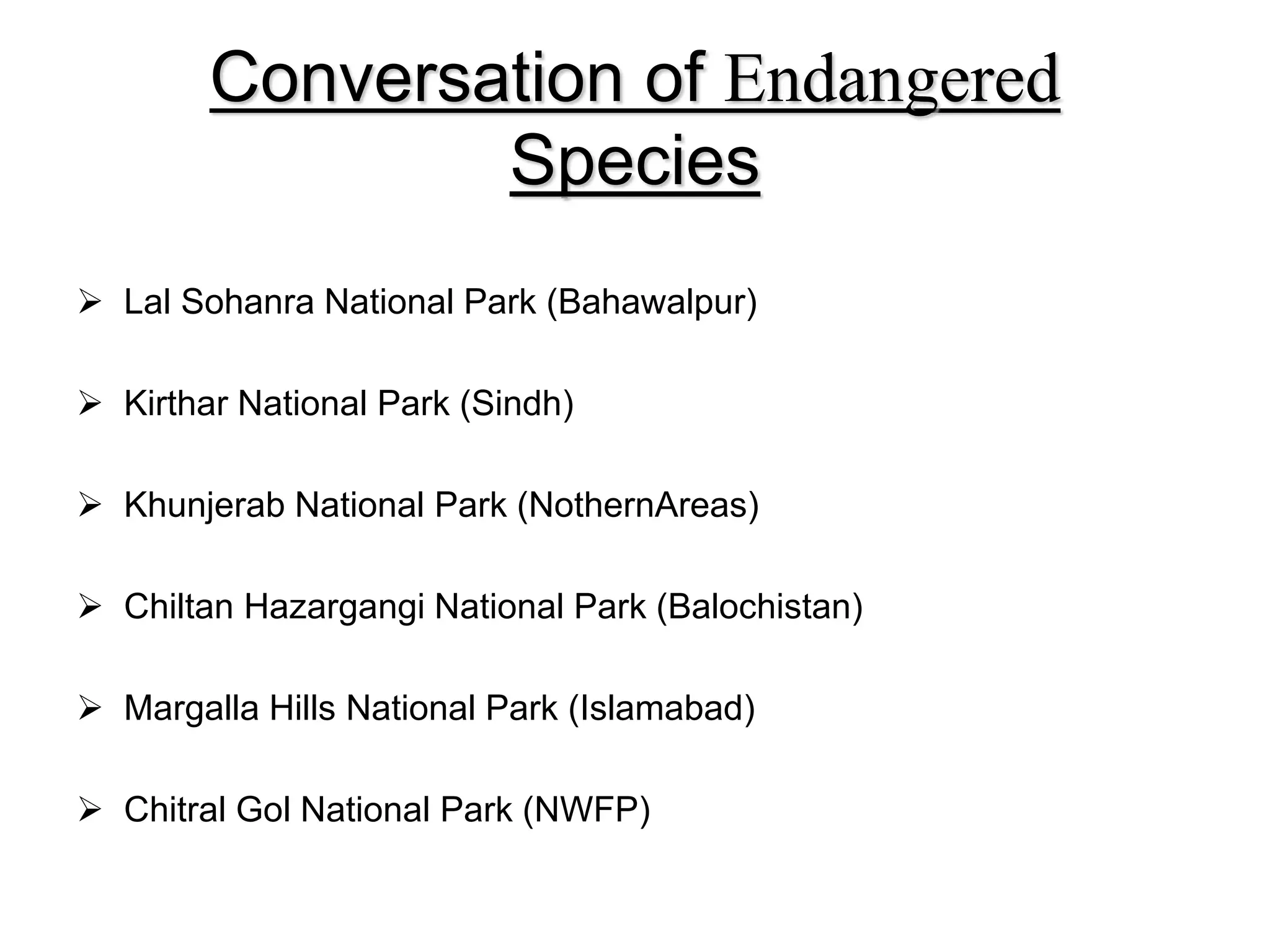 Endangered species of pakistan | PPTX