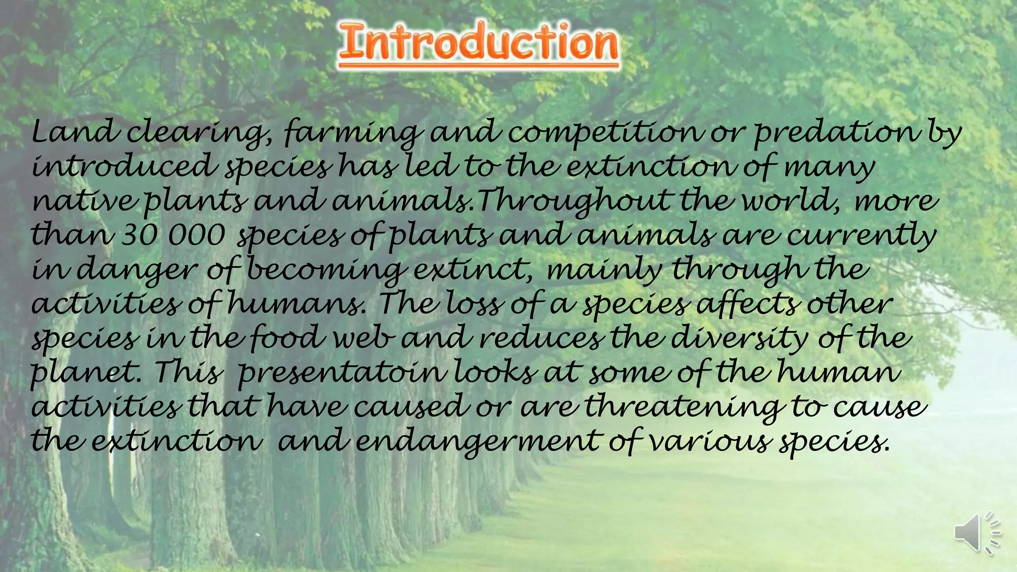 Endangered Species : Power Point Presentation | PPTX