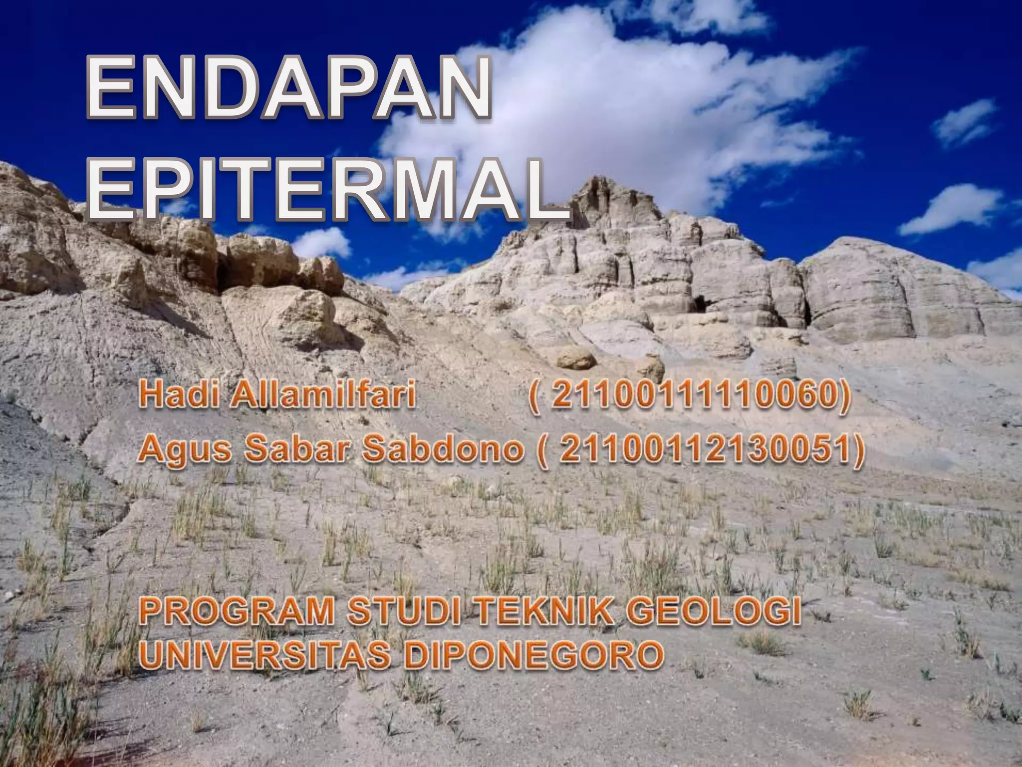 Endapan epithermal agus sabar | PPTX