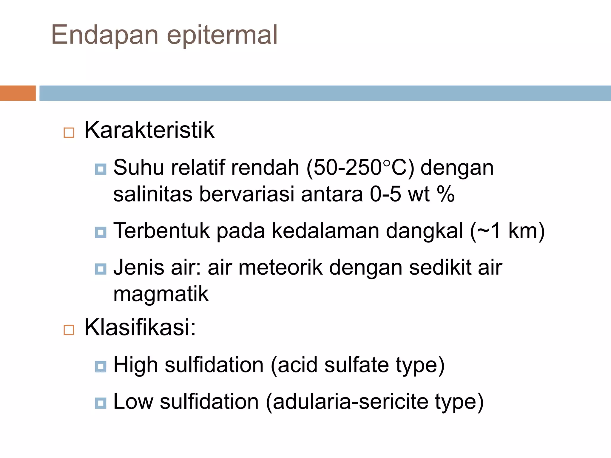 Endapan epithermal agus sabar | PPTX