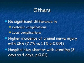 Endarterectomy versus stenting in patients with symptomatic severe | PPT