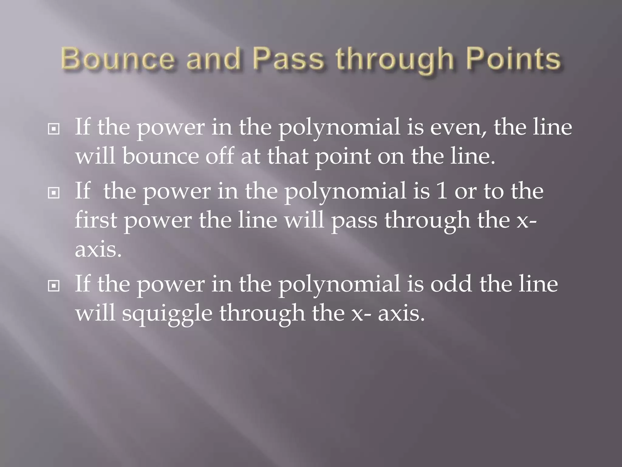 Graphing Polynomials | PPTX | Science