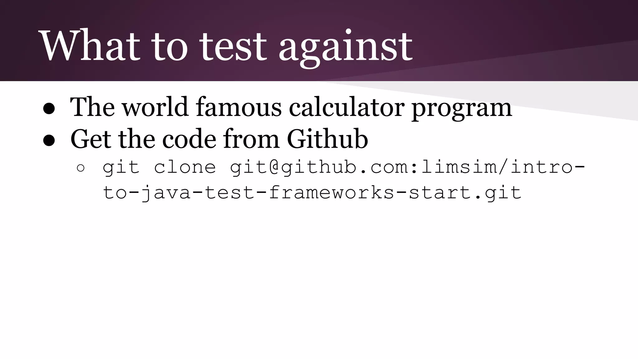 Intro to java test frameworks | PPT