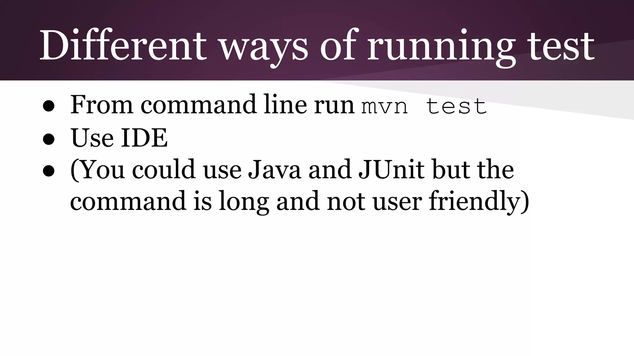 Intro to java test frameworks | PPT