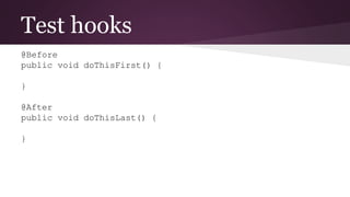 Intro to java test frameworks | PPT