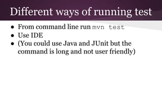 Intro to java test frameworks | PPT
