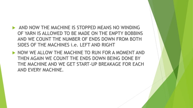 End breakage at ring frame. Ring frame machine breakage | PPT