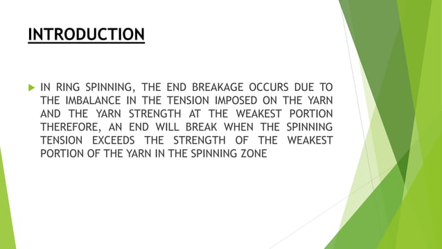 End breakage at ring frame. Ring frame machine breakage | PPT