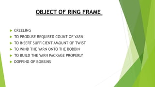End breakage at ring frame. Ring frame machine breakage | PPT