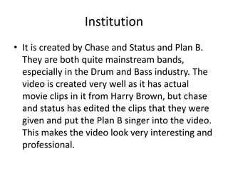 Chase and Status End Credits analysis | PPTX