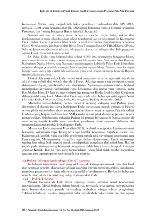 Ende City of Tolerance: Praktik Toleransi dan Relevansinya dengan ...