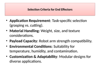 End Effectors-Concept,Types ,application .pptx