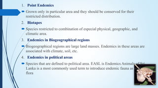 Endemic animals to sl | PPTX