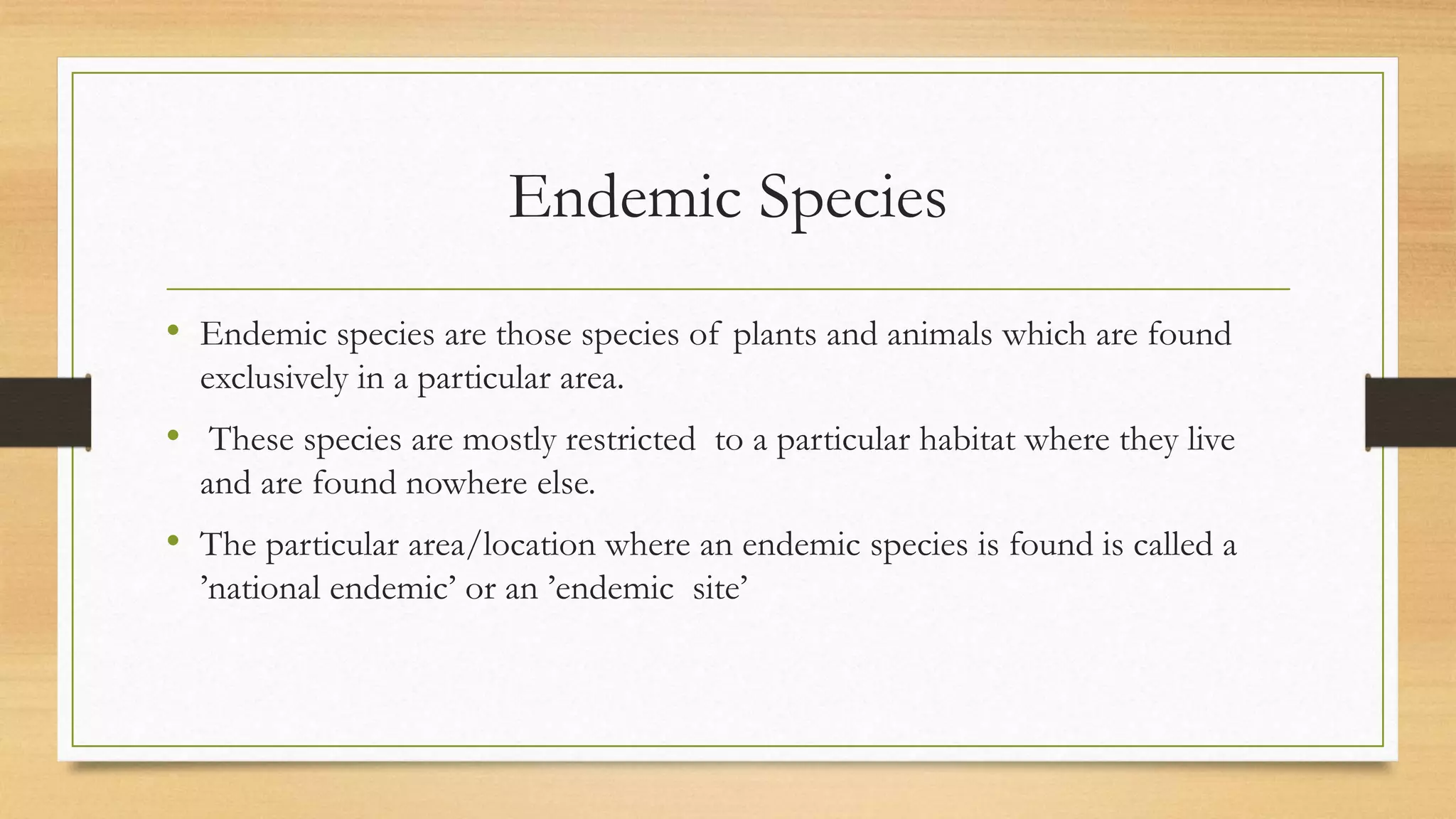 Endemic species | PPTX
